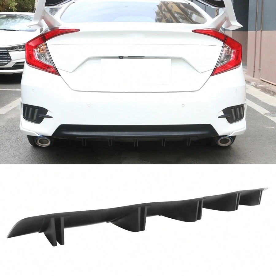 2PCS Universal Rear Diffuser Shark Fin Design 33 Carbon Fiber Print ...