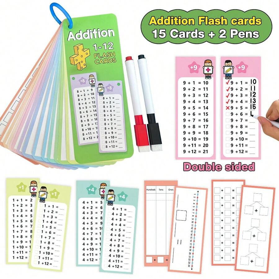 Christmas Decoration Math Flash Cards Addition Subtraction ...