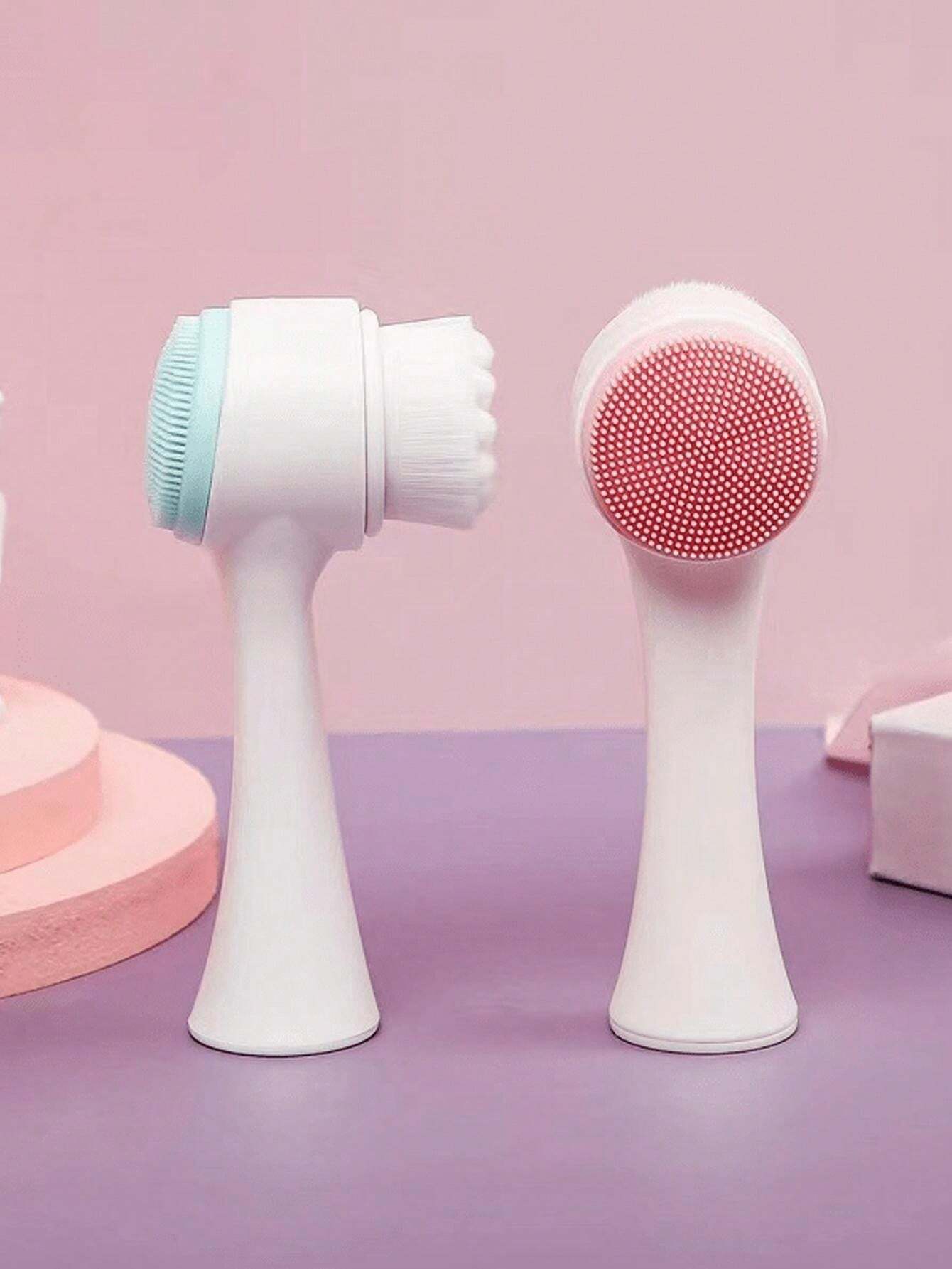 1pc/3D Manual Facial Cleansing Brush, 2-In-1 Skin Care Face Brush ...