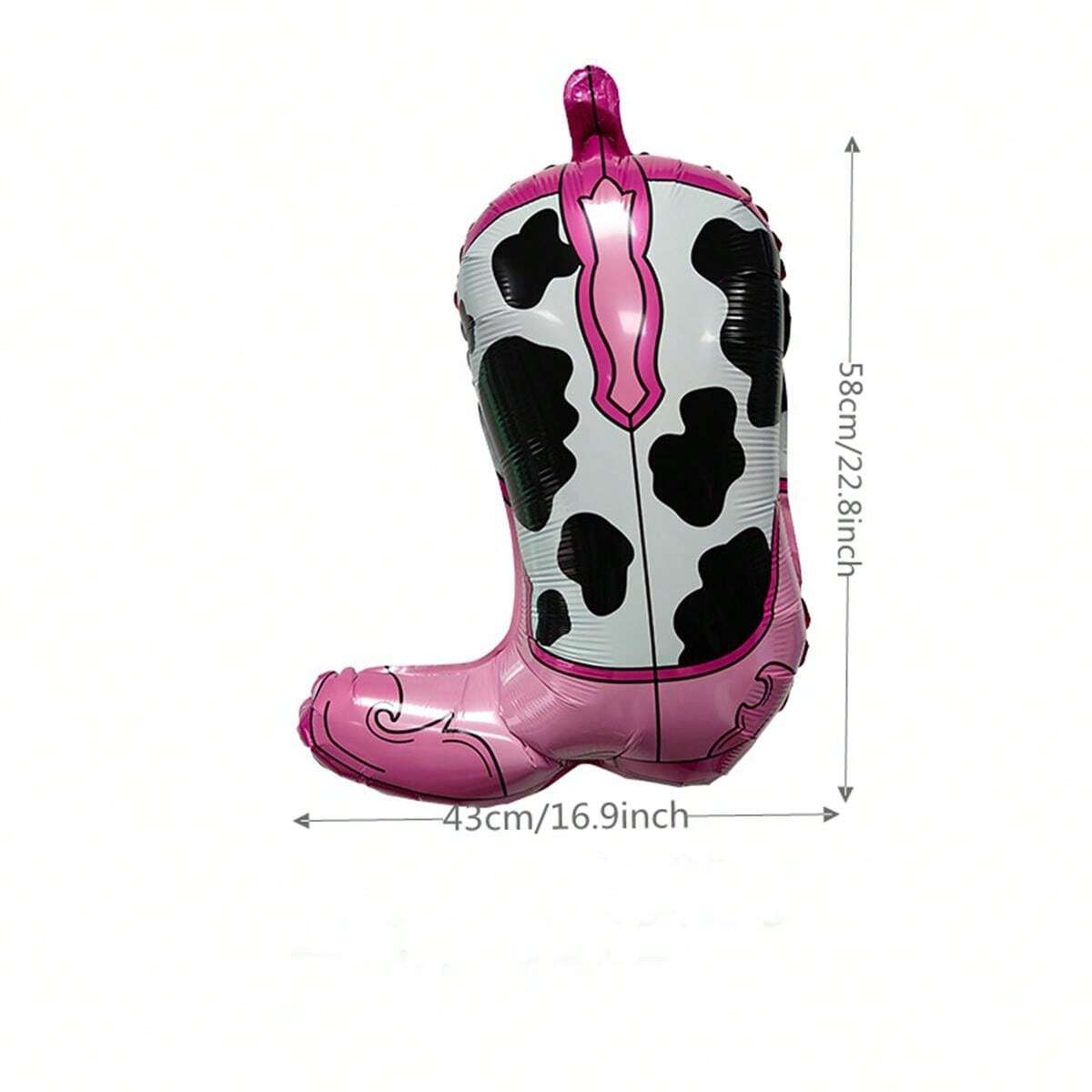 7Pcs Black Horse Pink Hat Boots Cowgirl Party Decorations Cowgirl Boot ...