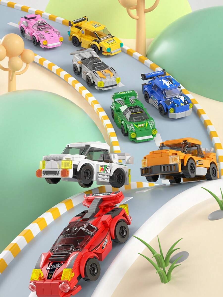 91pcs DIY Handmade Assembled Building Blocks Racing Car Toy Set ...
