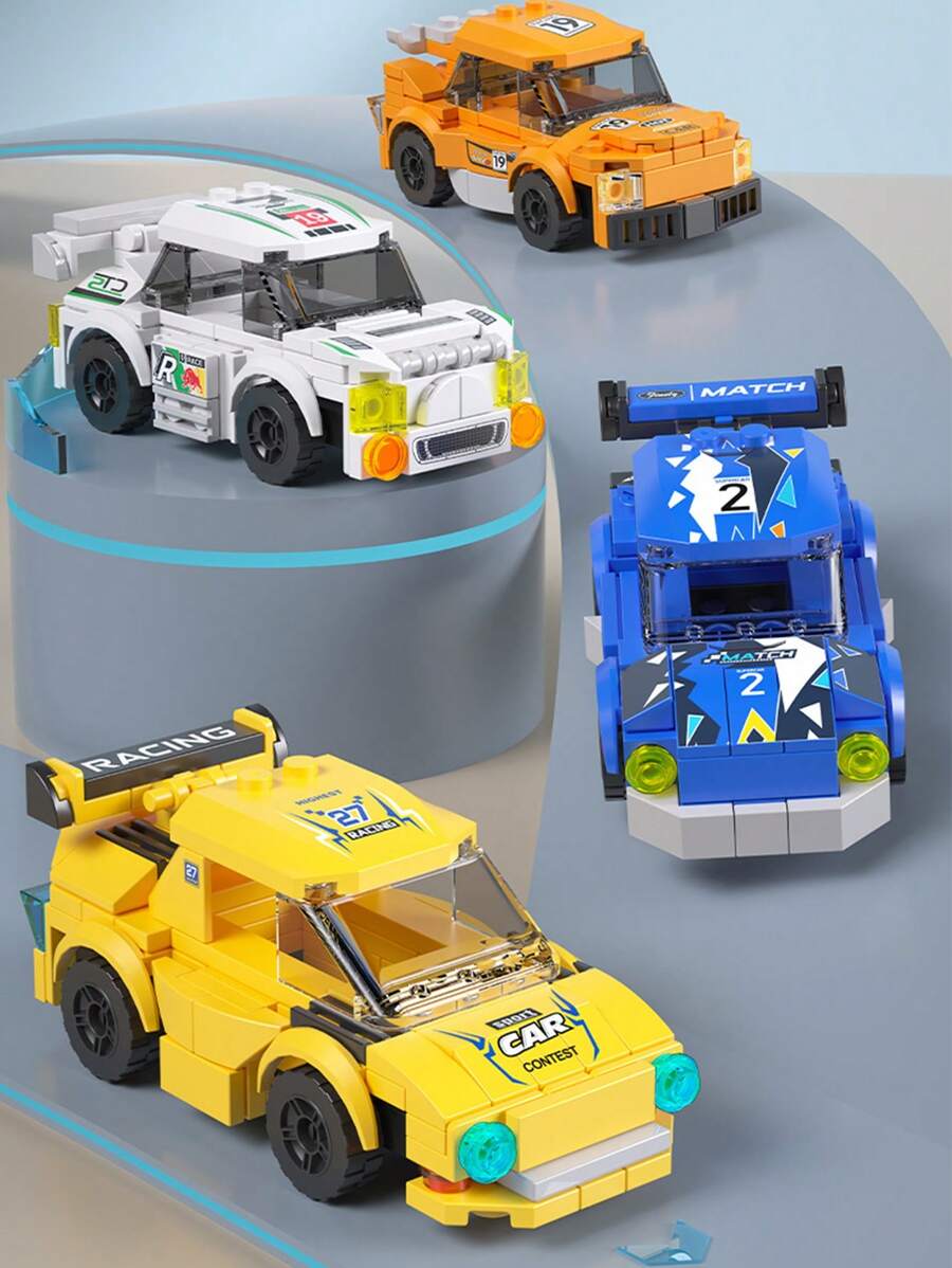 91pcs DIY Handmade Assembled Building Blocks Racing Car Toy Set ...