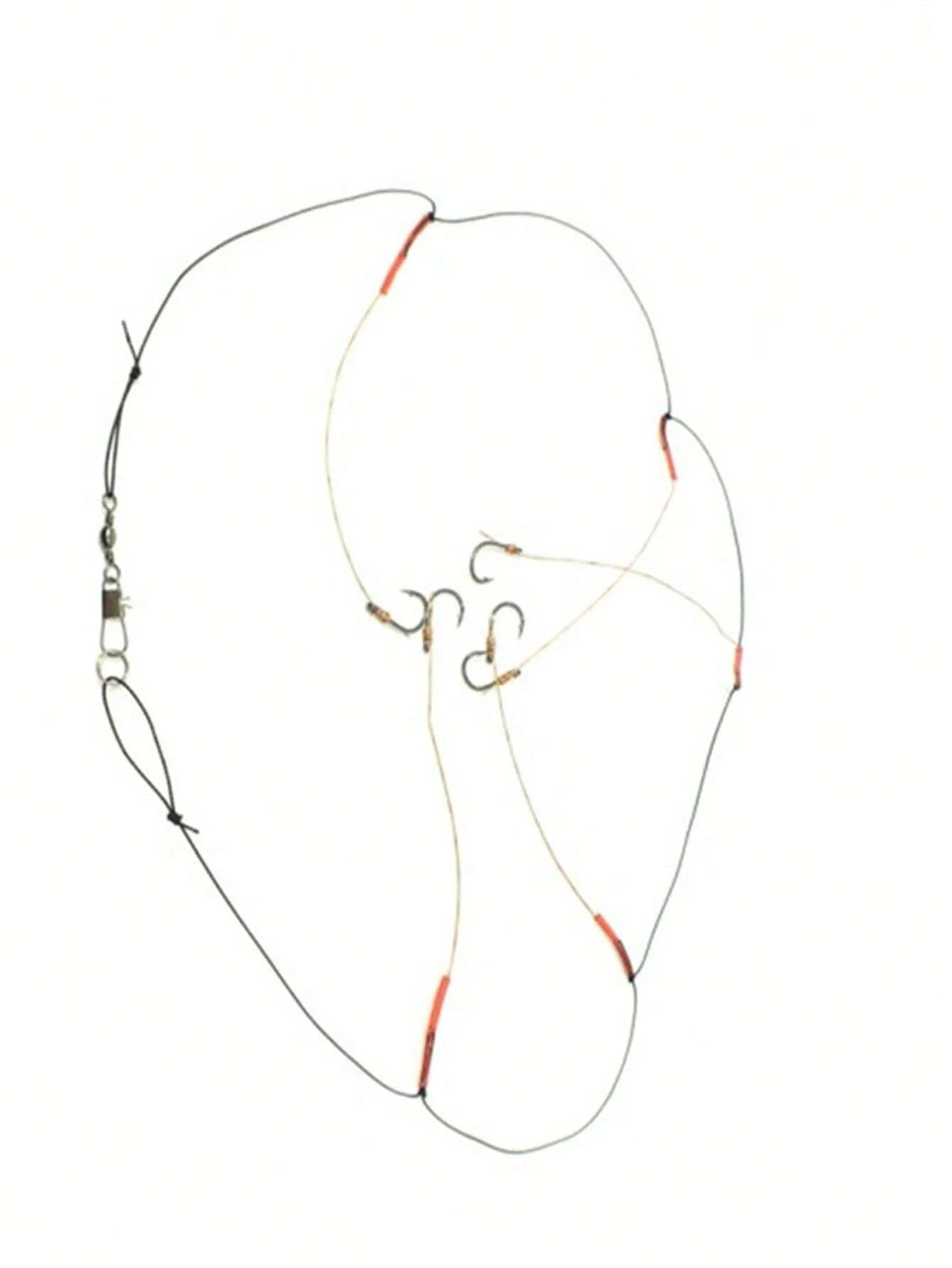 5 Packs High-Strength Fishing Line With 5 Japanese Style Barbed Treble ...