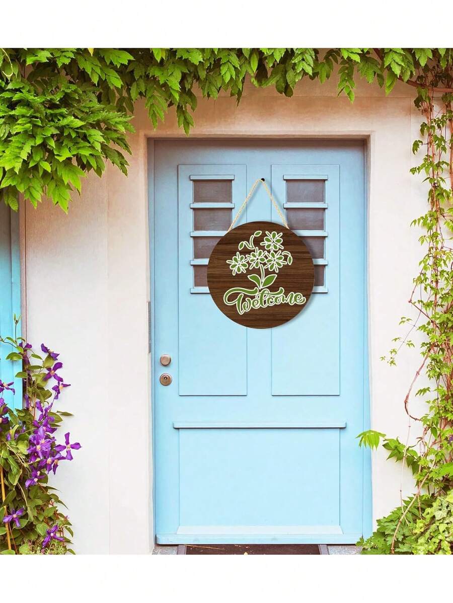 Wooden Round Door Sign For Pantry Decor Rustic Door Hanger Decorations ...