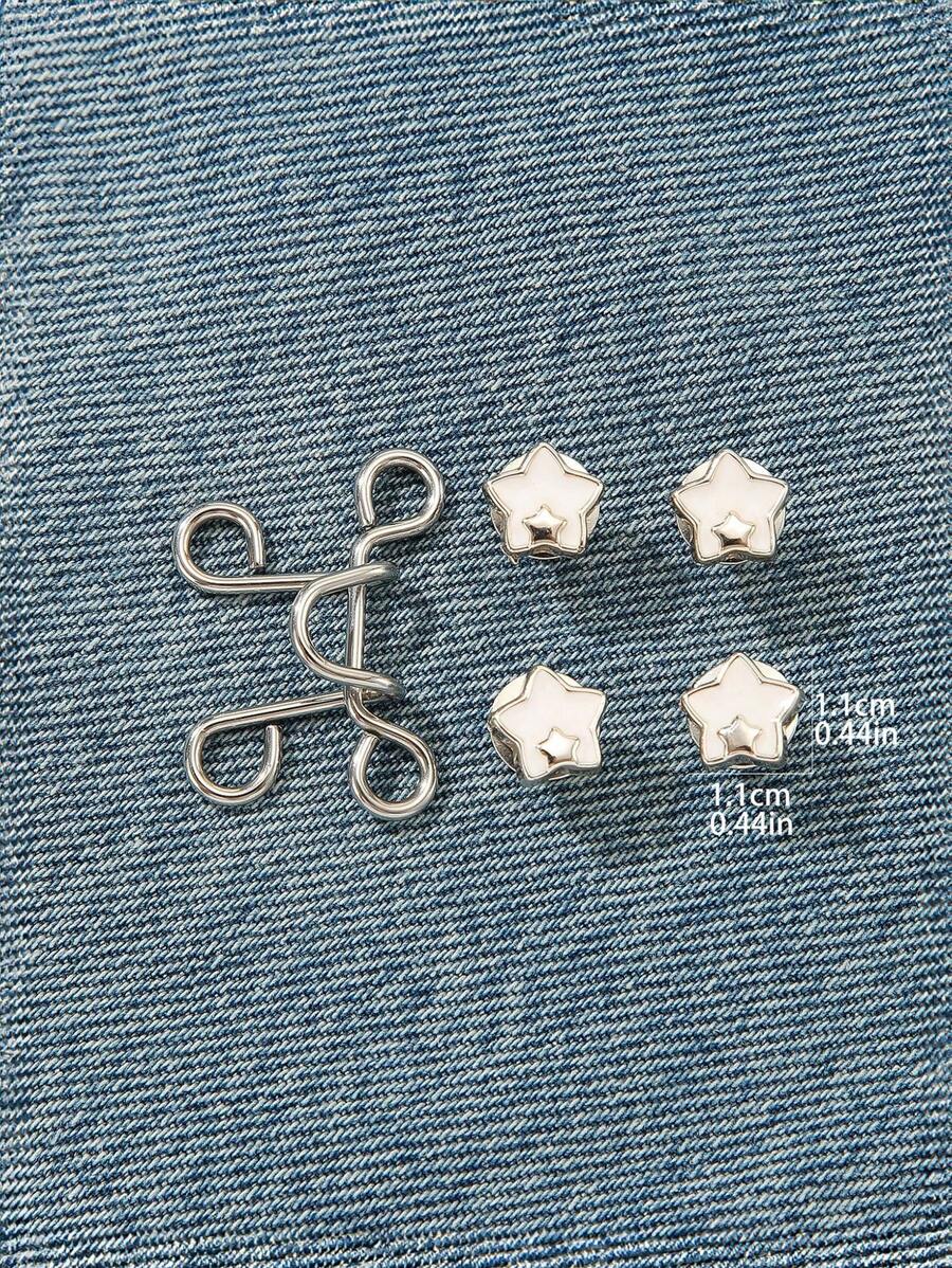 1 Pair Star Button Adjustable Waist Cinch Clip - No Sewing Required ...