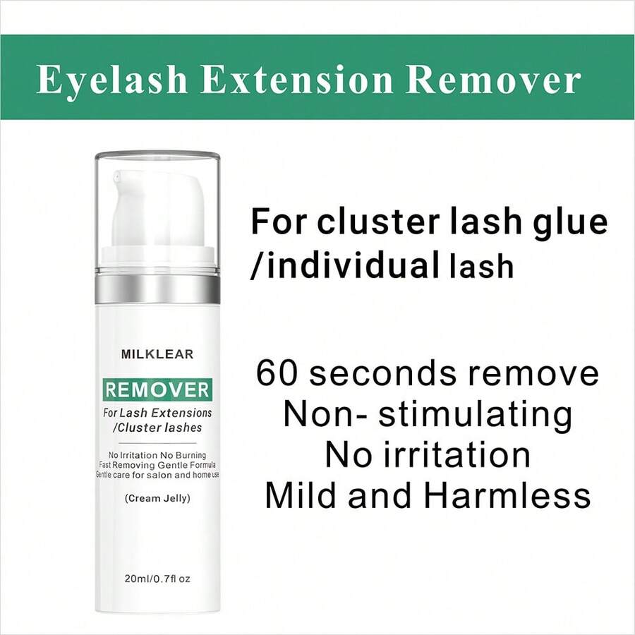 Eyelash Extension Remover, 20ml Lash Remover For Lash Extensions, Professional Use Only, Gel ...