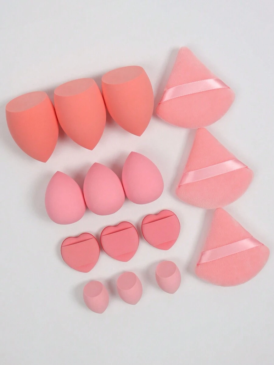 Makeup Tools 15pcs/Set- 3pcs Loose Powder Puffs & 3pcs Makeup Sponges ...