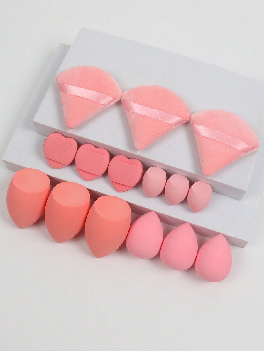 Makeup Tools 15pcs/Set- 3pcs Loose Powder Puffs & 3pcs Makeup Sponges ...
