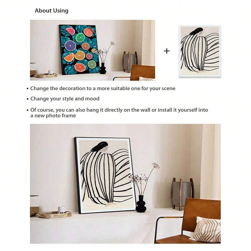 Conjunto de 5 pósters impresos en lienzo en varios tamaños con colores ...