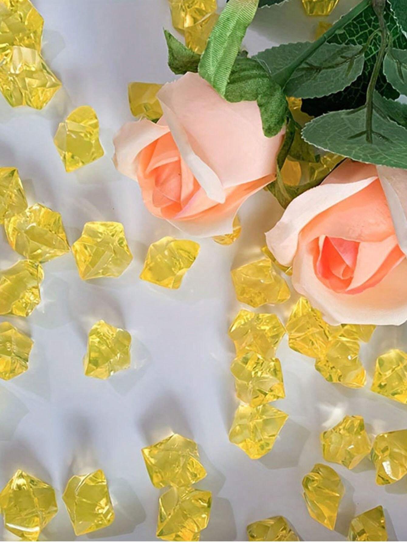 100pcs, Fake Ice Cubes Diamonds 0.43*0.55 Inch Plastic Crushed Ice ...