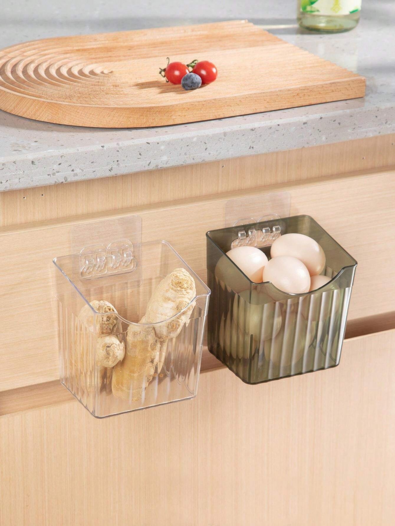 Plastic Kitchen Storage Rack For Onion, Ginger And Garlic, Wall-Mounted ...