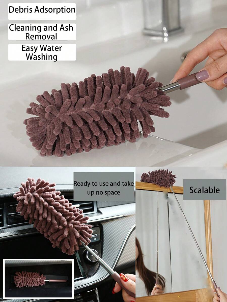 4Pcs Mini Extendable Dusters For Cleaning Removable Washable Hand-Held ...