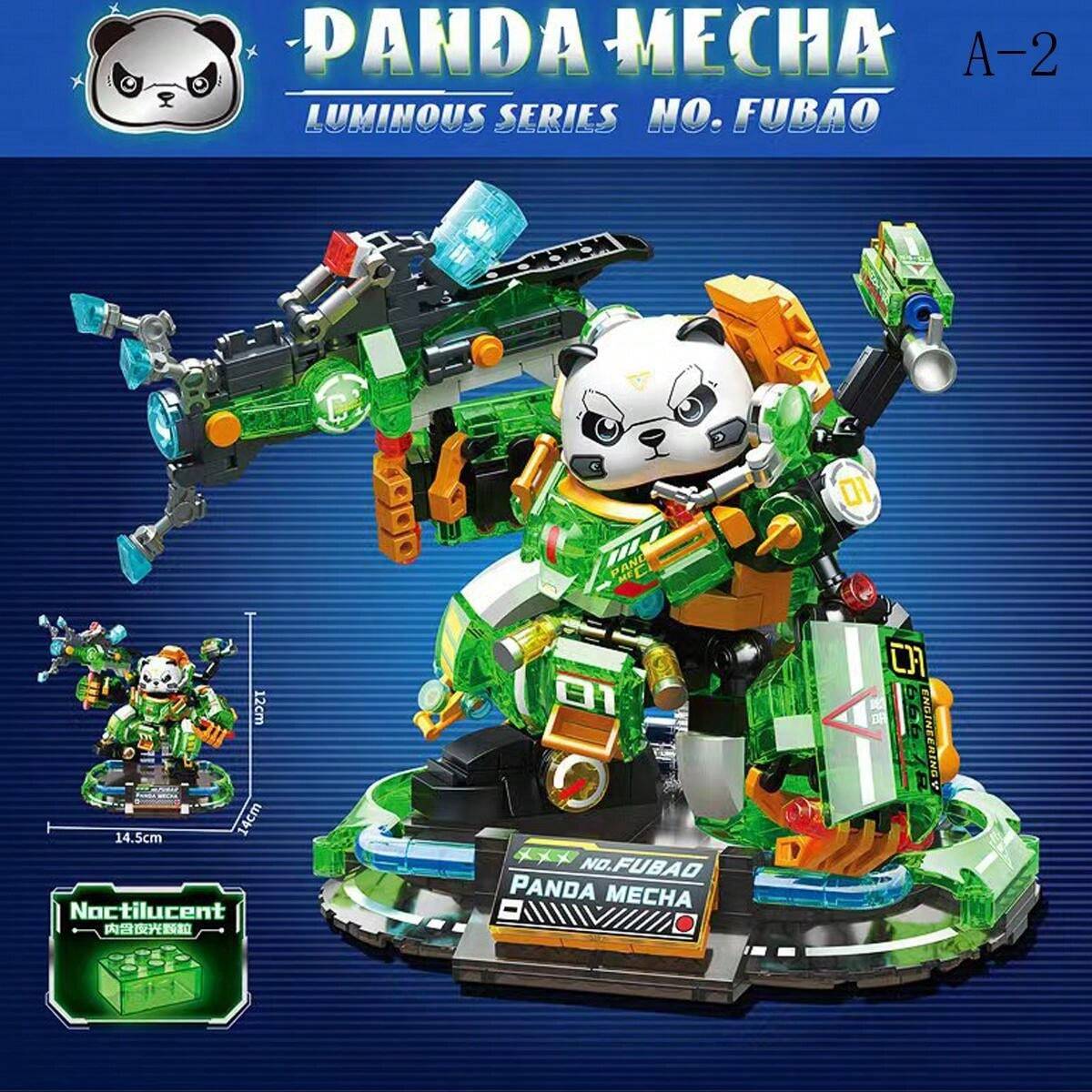 Panda Mech Building Blocks Toy, Dinosaur Model, Robot Repair Shop ...