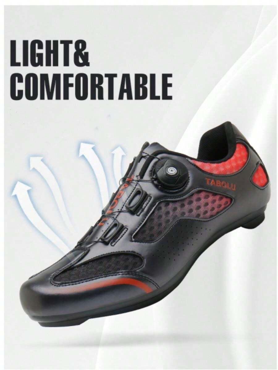 Unisex Professional Cycling Shoes, Road Bike Lock Shoes With Breathable Hard Sole For Mountain ...
