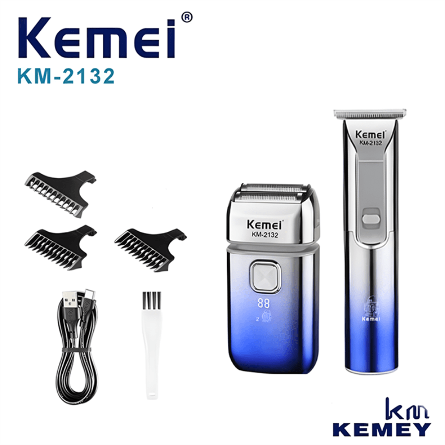 Kemei Professional Hair Clippers Barber Machine Set Km-2132 Barbers Electric Shavers Barber ...