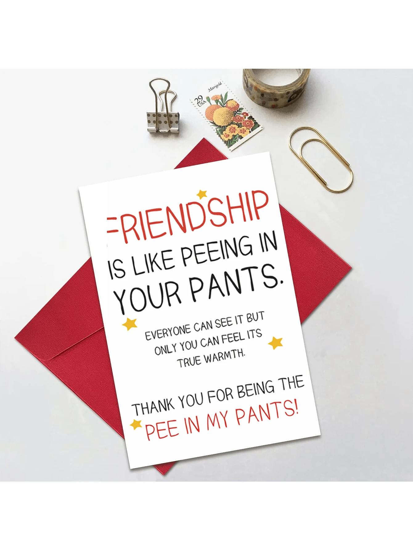 1pc Funny Best Friend Birthday Cards,Friendship Is Like Peeing In Your ...