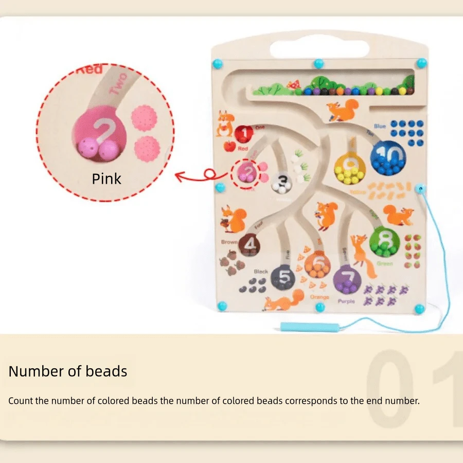 Barns magnetiska penna labyrint pussel leksak, ekorre labyrint leksak ...