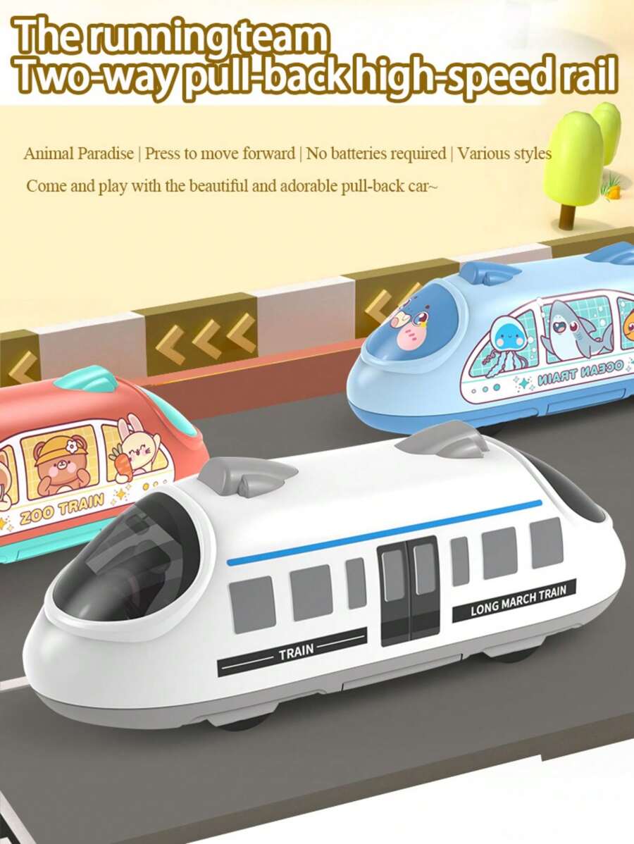 Double-Track Subway Train Toy For Infants And Children, Cute Cartoon ...