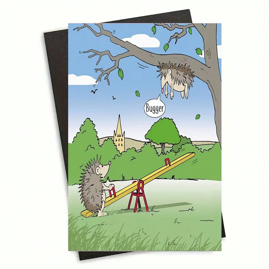 Funny Hedgehog Card - Humorous Birthday Card - Fun Birthday Card ...