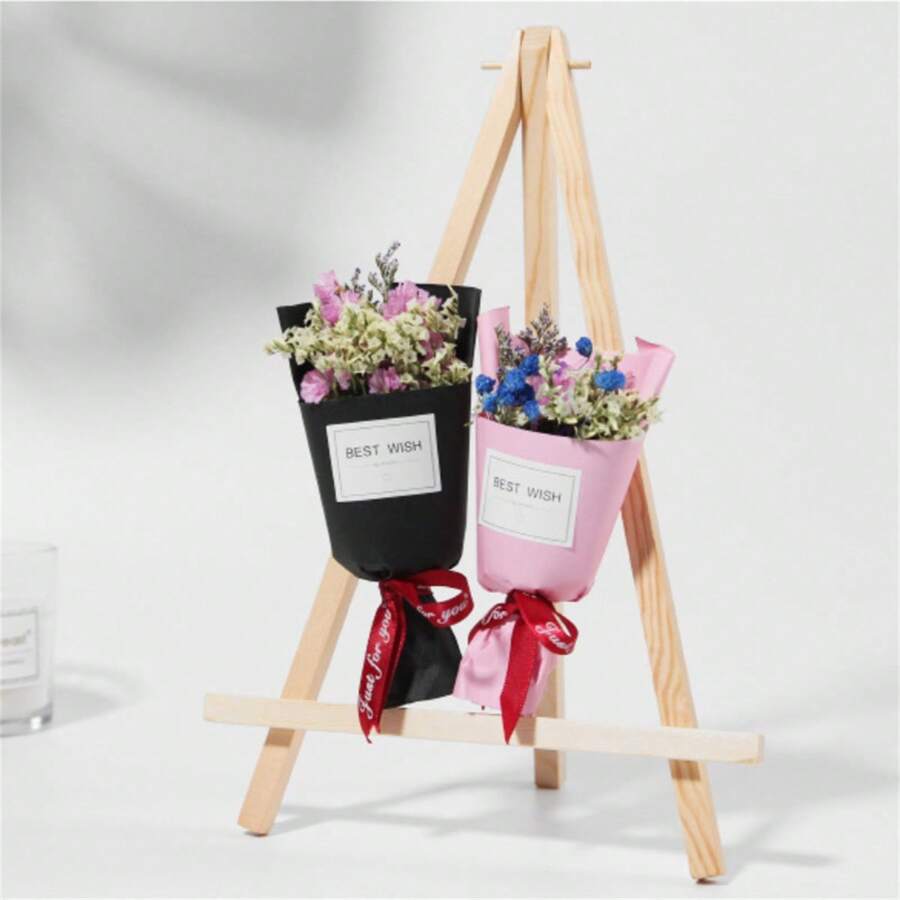 Mini Wooden Easel Foldable A-Frame Wooden Easel, Adjustable Table Easel ...