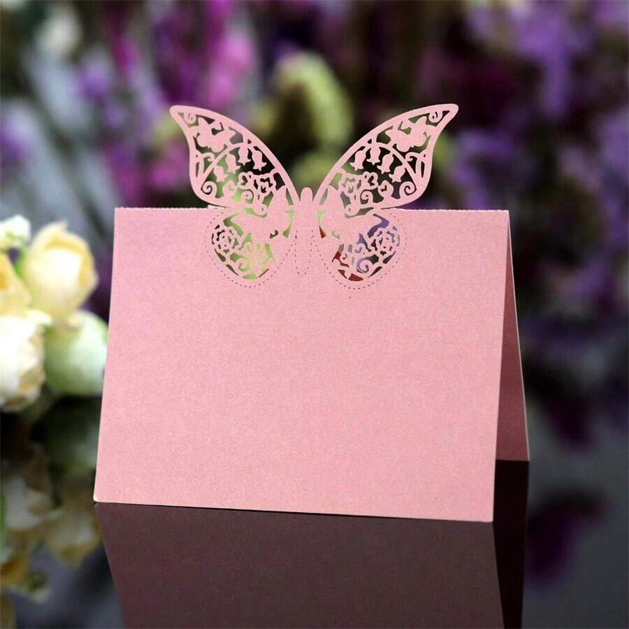 25pcs Laser Cut Table Place Cards, Creative Seating Cards For Sign-In ...