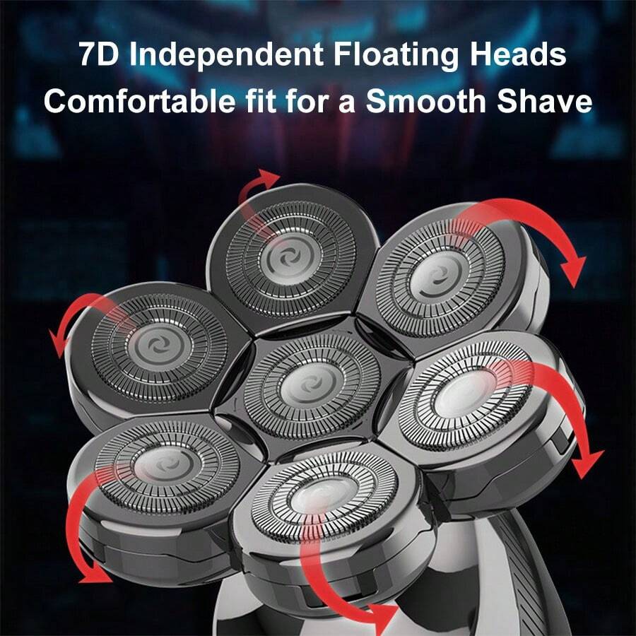 Rechargeable Waterproof Electric Shaver Razor For Men With Nose And ...