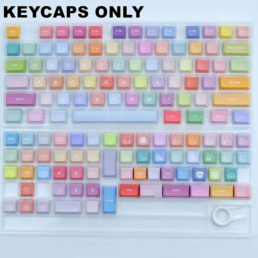 (Only Keycaps) 133 Keys Gummy Bears Themes XDA Profile PBT Dye-Sub ...