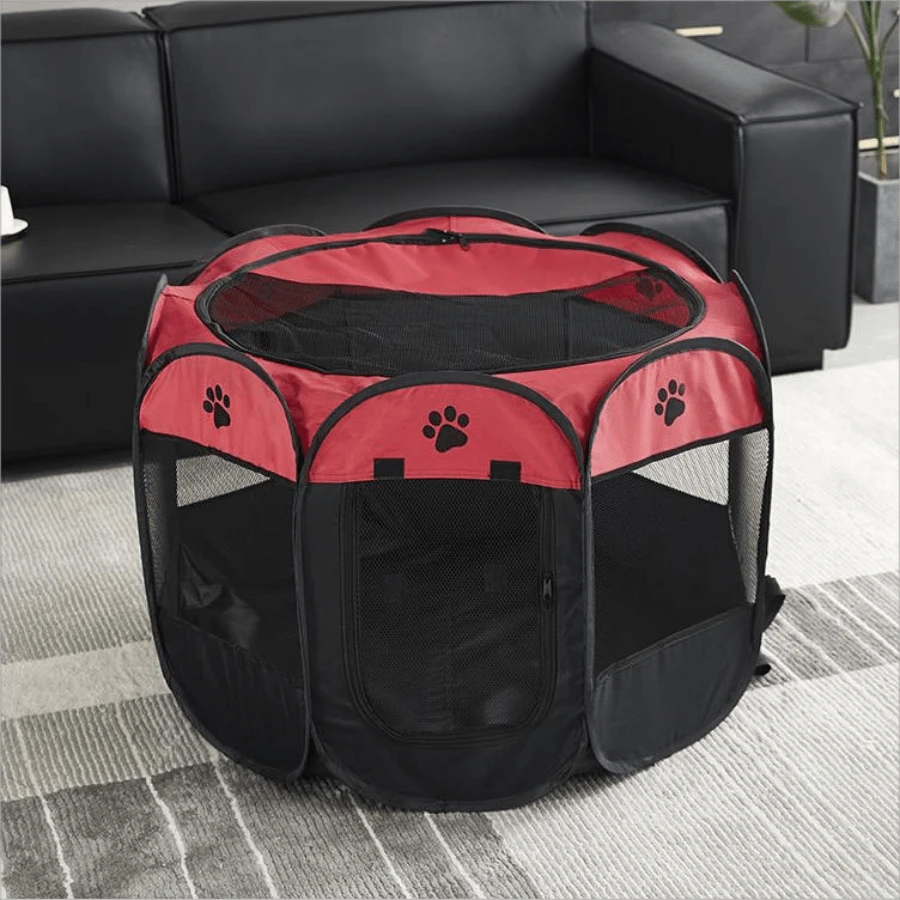 Dog & Cat Foldable Octagonal Pet Playpen Oxford Cloth Pet Tent Kitten ...