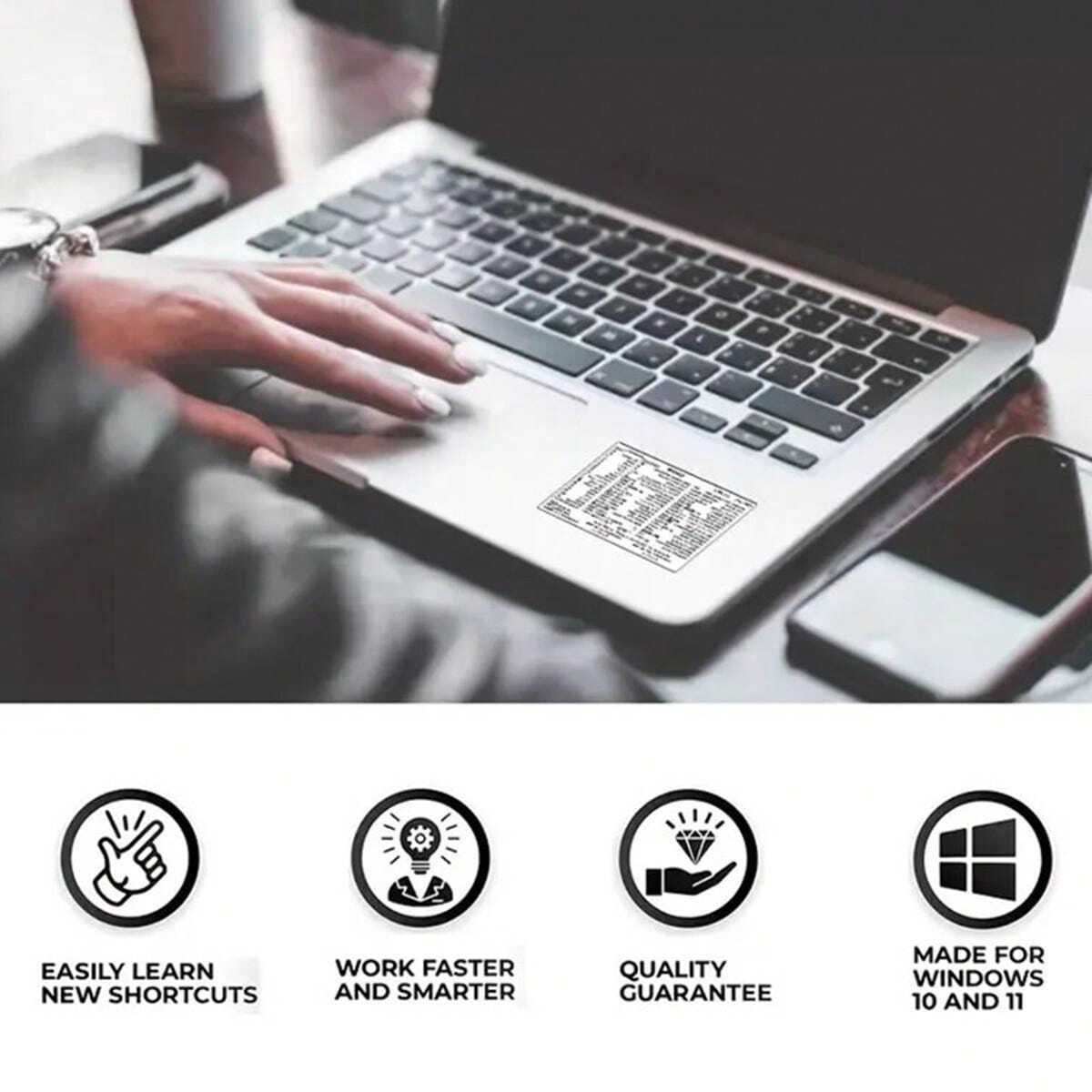 2 Sheets/Pack Colorful Keyboard Shortcut Reminder Stickers, Laptop ...