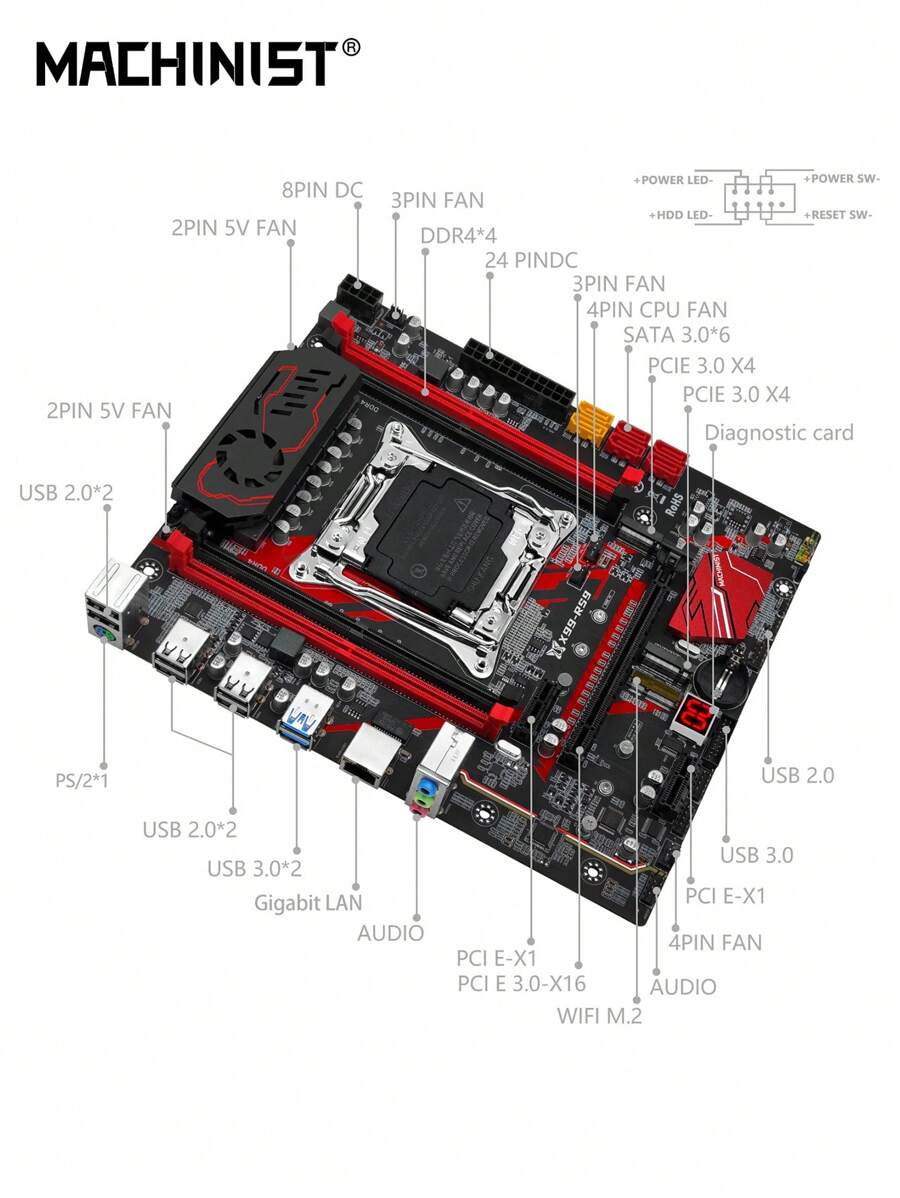MACHINIST Machinist X99 Rs9 2.0 Motherboard Lga 2011-3 Unterstützt ...
