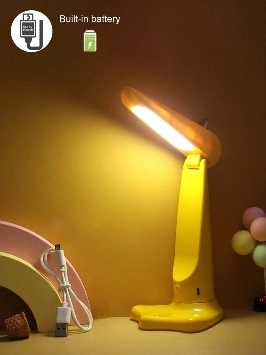 1pc Charging Duck Folding Table Lamp, Portable LED Night Light, Reading ...