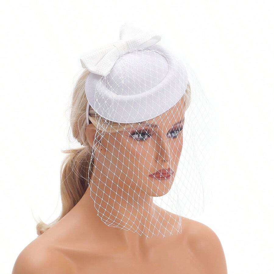 Women Fascinator Wedding Party Hairband Elegant Retro Mesh Fascinators ...