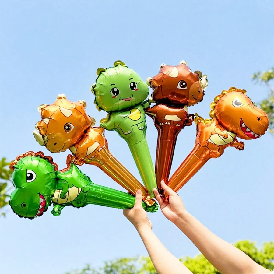 5pcs/Set Cartoon Aluminum Film Balloons, Tyrannosaurus Rex, Triceratops ...