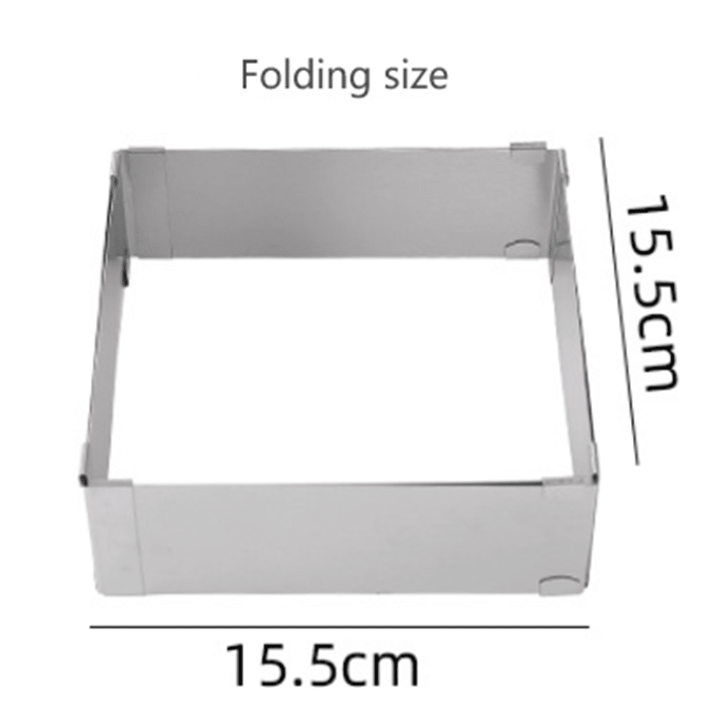 Moule à gâteau carré réglable et extensible en acier inoxydable, de 6 à ...