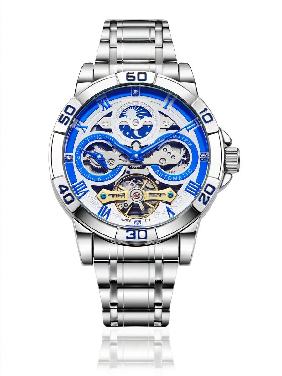 Montre automatique pour hommes Time Matrix de la série Lunar Phase Dual ...