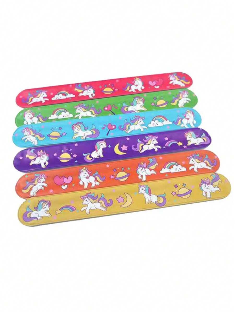 12pcs Unicorn Birthday Party Favor Wristband Slap Bracelet Student Reward Birthday Gift | SHEIN USA
