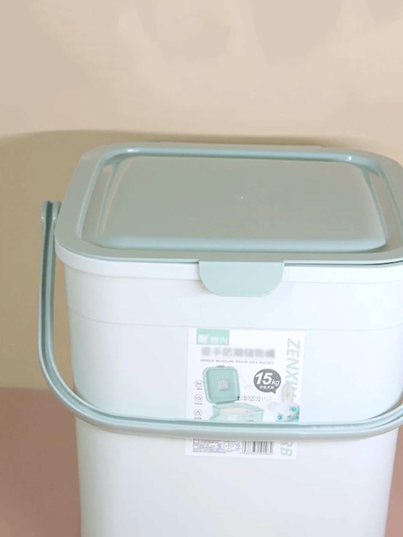1pc 15KG Sealed Rice Bucket With Handle, Insect-Proof And Moisture ...