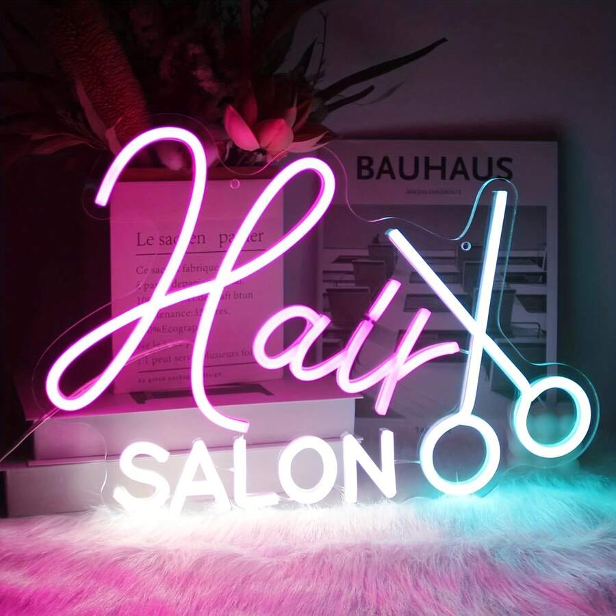 1pc Hair Salon Neon Sign Light, Beauty Salon Decor, Barber Neon Salon ...