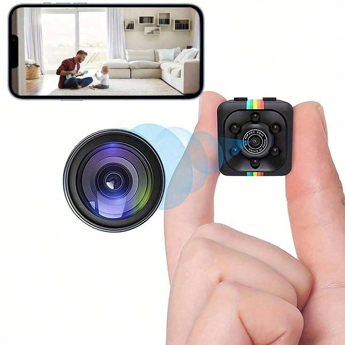 Compact HD Mini Camera - Night Vision, Motion Detection, USB Recharge ...