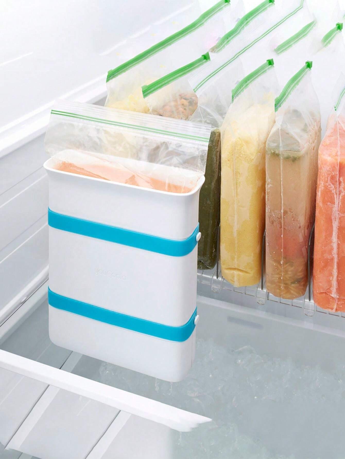 1Pc Freezer Food Block Maker, 6 Cup, Meal Prep Bag Container To Freeze ...