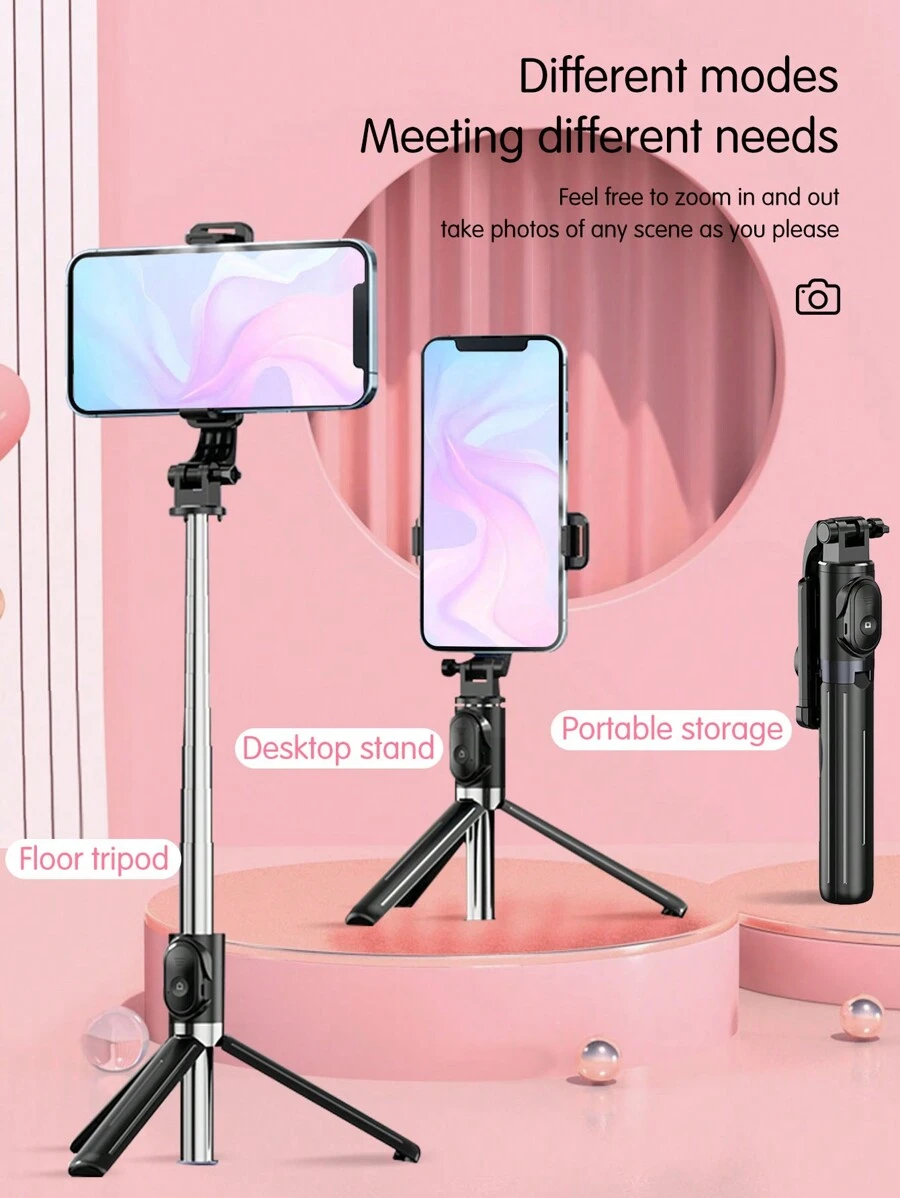 Z8 Black Bluetooth Selfie Stick Handheld Live Broadcast Desktop Tripod ...