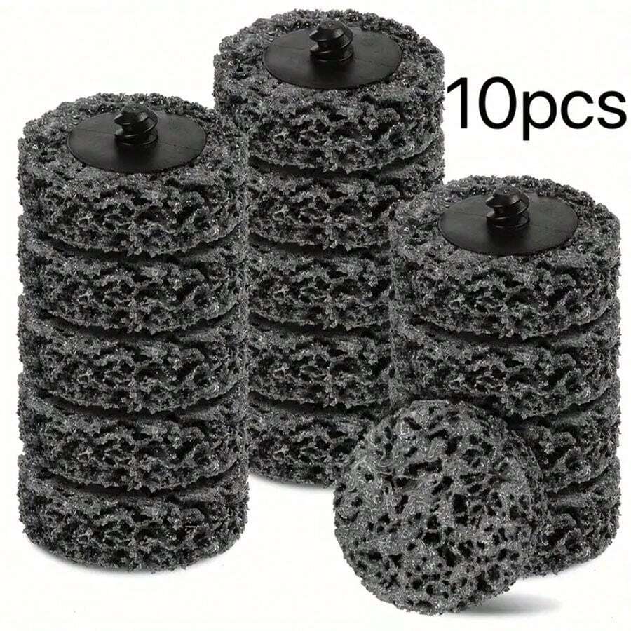 10pcs 2" Quick Change Easy Strip Discs For Drill, TSOAPX Black Abrasive ...