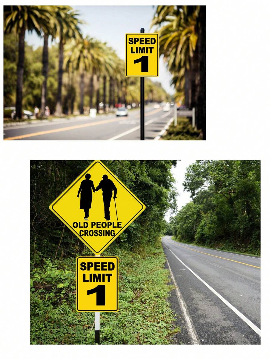 Speed Limit 3 Sign Mph Slow Warning Traffic Road Highway Metal Tin Sign ...