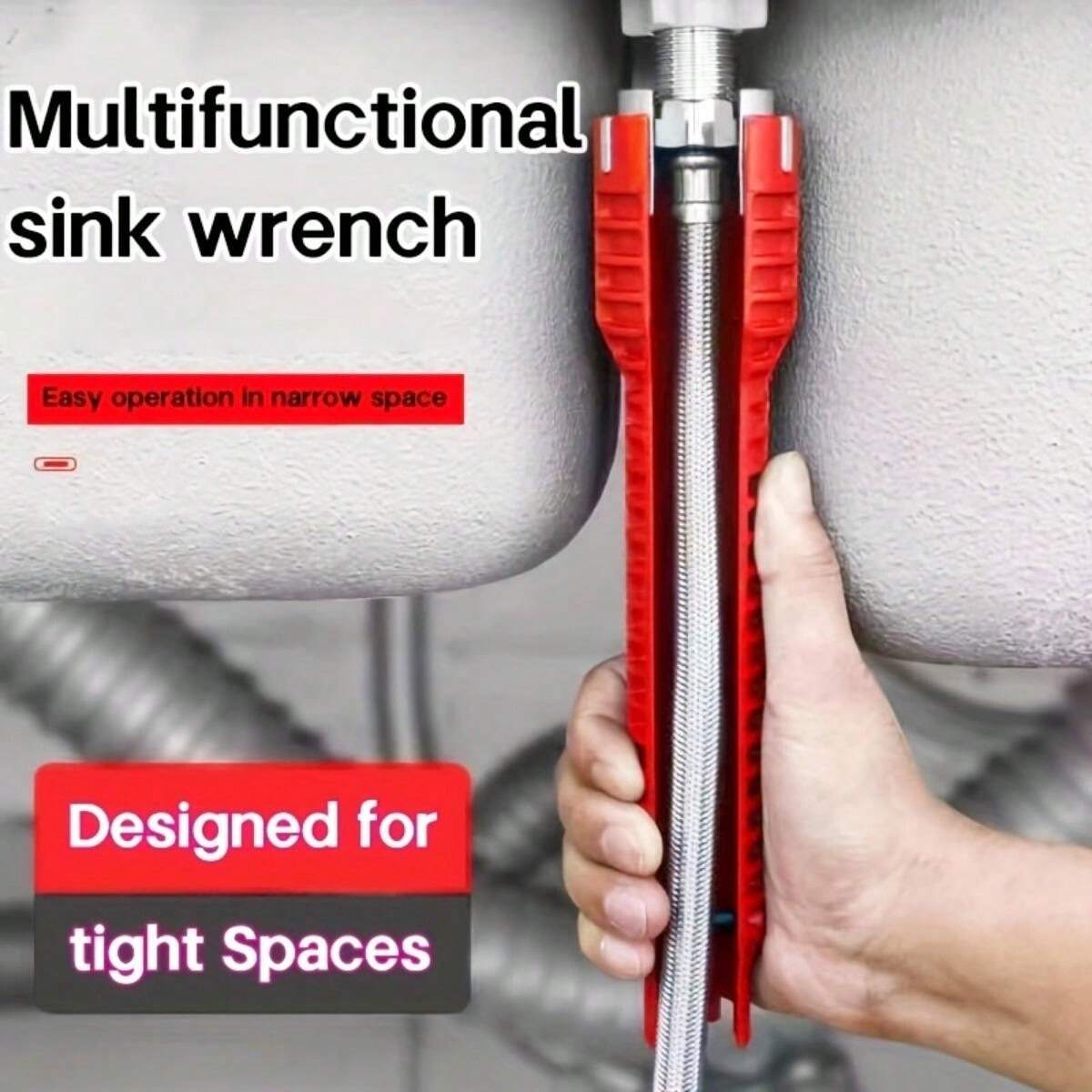 5 In 1 Sink Repair And Faucet Pipe Tool Sink Wrench Set Bathroom And ...