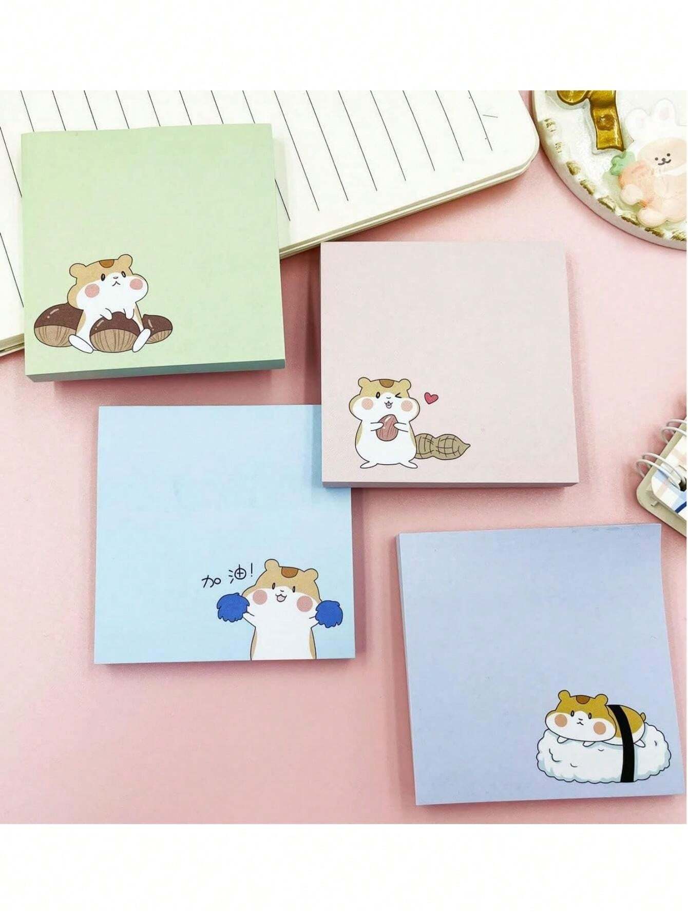 1 Pack 2 Pack 4 Pack Cute Notepad, Kawaii Notepad 3.1x3.1 Inch Self ...