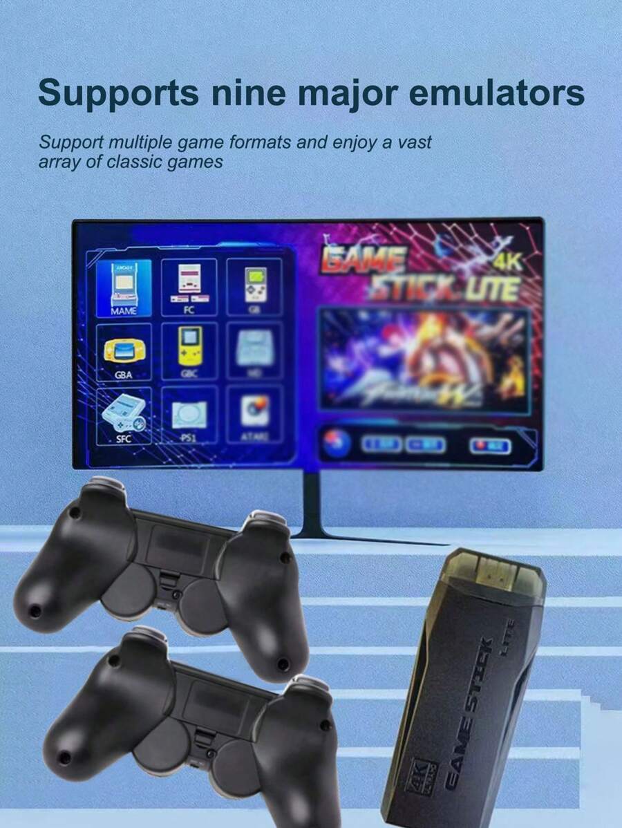 Christmas Decoration Home Retro TV Game Console 4k Dual Wireless Remote ...