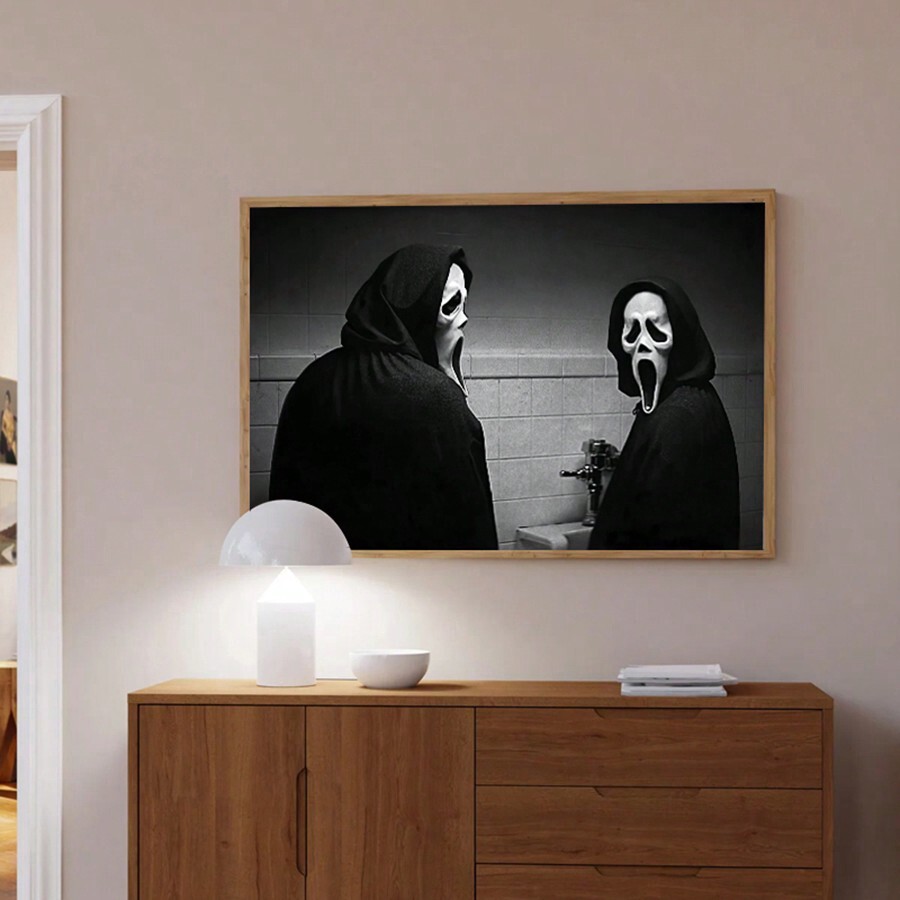 1pc Unframed,Scream Movie Bathroom Art - Ghostface - Halloween, Horror ...