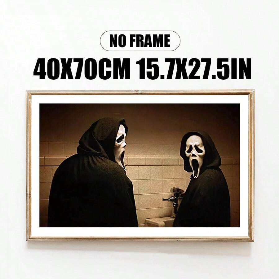 1pc Unframed,Scream Movie Bathroom Art - Ghostface - Halloween, Horror ...
