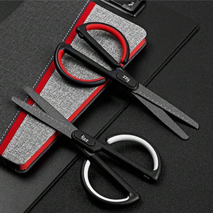 Teflon Anti-Adhesive Scissors With Scale, Office And Stationery Tool ...