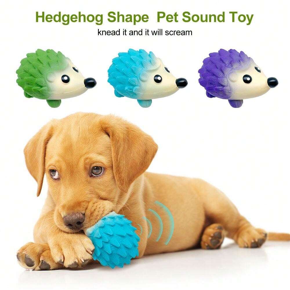 Jouet pour chien qui couine avec un design hérisson, jouet de mastication interactif pour chien ...
